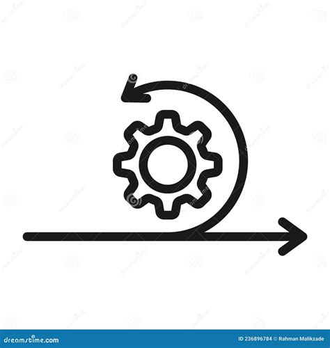 Agile Process Line Icon Circle Point Vector Illustration Stock Vector Illustration Of