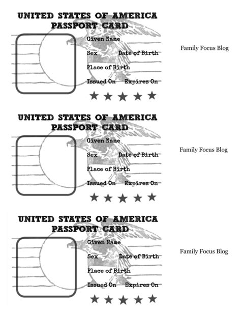 Downloadable Printable Passport Template Printable Calendars At A Glance