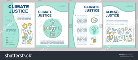 Vektor Stok Environment Pollution Brochure Template Flyer Booklet