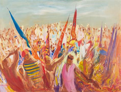 Sold At Auction Wesley Penberthy Wesley Penberthy Battle Of The Flags Oil On Board