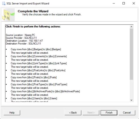 Copy SQL Databases Between Windows And CentOS Using The SQL Server Import Export Wizard