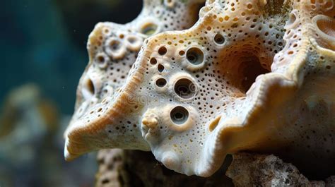Close Up Of Coral Piece With Natural Holes Revealing Intricate