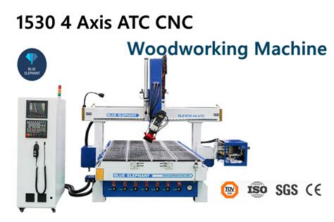 1530 4 осна Atc Cnc дървообработваща машина