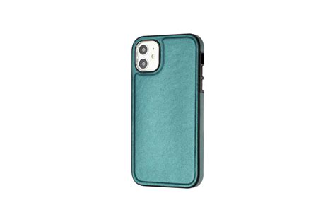 Apple IPhone 12 12 Pro Gumiran Ovitek TPUL Nude Usnjen Izgled Zelen