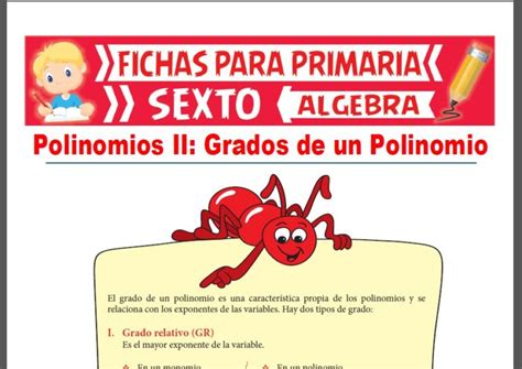 Grados De Un Polinomio Para Sexto Grado De Primaria 2023