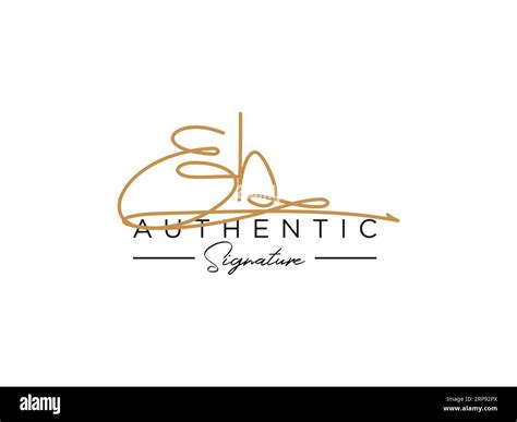 Eh Signature Logo Template Vector Stock Vector Image And Art Alamy