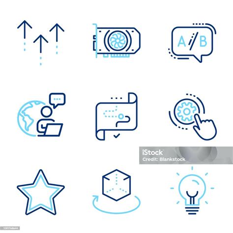 과학 아이콘이 설정됩니다 Ab 테스트 증강 현실 Gpu 사인으로 아이콘이 포함되어 있습니다 벡터 0명에 대한 스톡 벡터 아트 및 기타 이미지 Istock