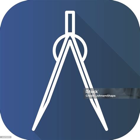 Divider Flat Linear Long Shadow Icon Vector Line Symbol Stock Illustration - Download Image Now ...