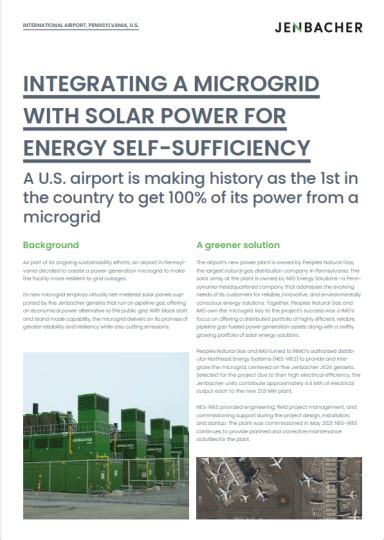 Microgrid Solutions Energy Solutions Jenbacher