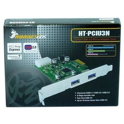 HornetTek 2 Port USB 3 0 Internal PCI E Adapter Card HT PCIU3N