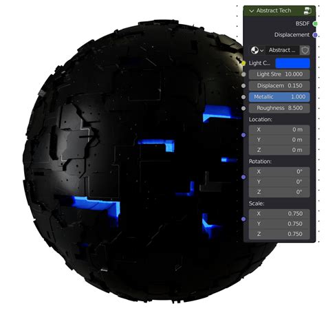 blenderkit download the free procedural abstract sci fi tech 2 0 material
