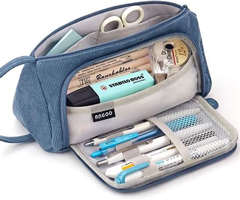 Easthill Big Capacity Pencil Case Pouch Pen Case Simple Stationery Bag