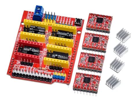 Kit De Tarjeta Cnc Shield V Drivers A Con Disipador Mercadolibre