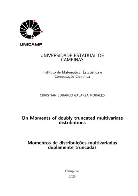 Pdf On Moments Of Doubly Truncated Multivariate Distributions