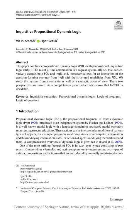 Inquisitive Propositional Dynamic Logic Request Pdf