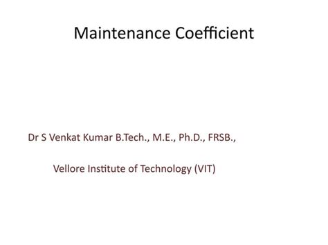 Calculating Coefficient Kinetics In Bioprocessing Pptx Chemistry Science