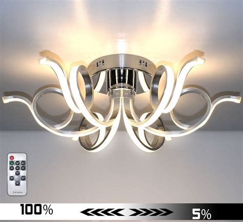 Lewima Led Deckenleuchte Dimmbar Xl Deckenlampe Kronleuchter 6 Arme