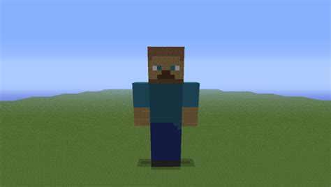 Minecraft Steve Statue Blueprint