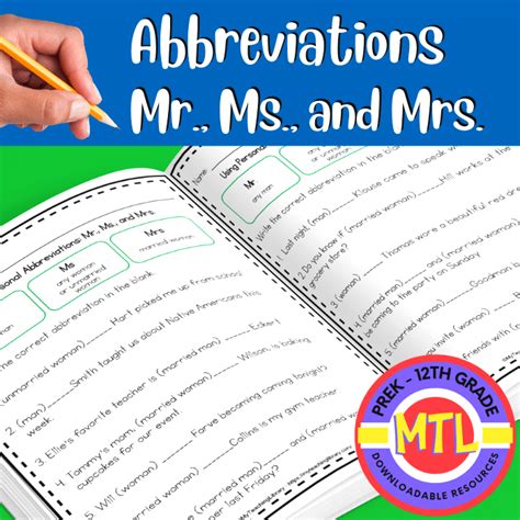 Personal Abbreviations Mr Ms And Mrs Homeschool Curriculum Fair