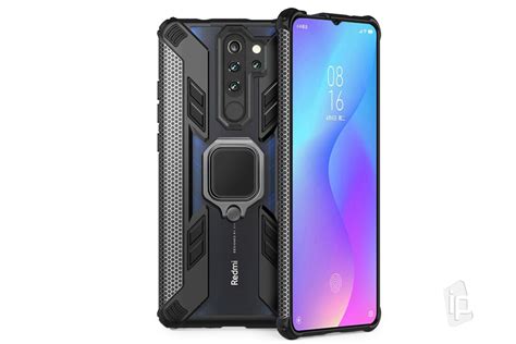 Fusion Ring X čierny Odolný Kryt Obal Na Xiaomi Redmi Note 8 Pro