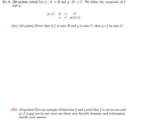 solved ex 3 [20 points total let f a b and g b c we