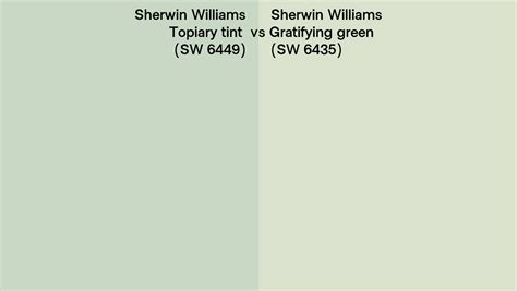 Sherwin Williams Topiary Tint Vs Gratifying Green Side By Side Comparison