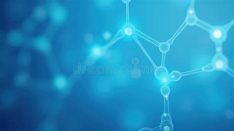 Abstract Scientific Background Featuring Interconnected Molecular Structures On A Soft Blue