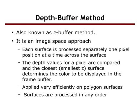Visible Surface Detection In Computer Graphic Ppt