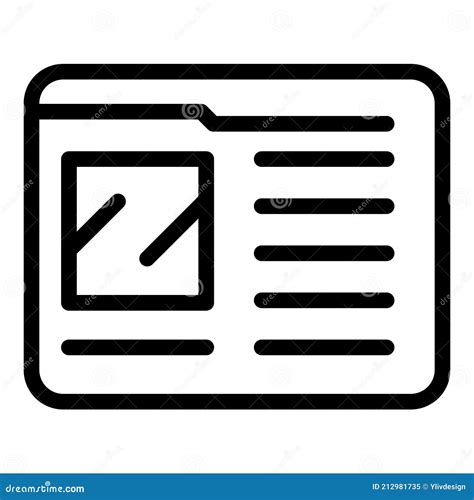 Api Personal Folder Icon Outline Style Vector Illustration