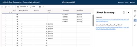 Multiple Row Generation On A Single Form Submission — Smartsheet Community