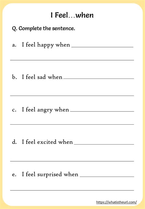 Printable I Statements Worksheet Your Home Teacher