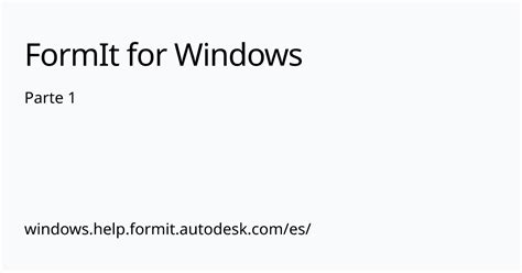 Parte Formit For Windows