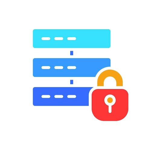 Premium Vector Server With Lock Line Icon Personal Data Security Computer Program Internet