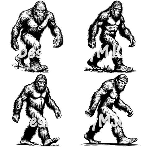 Bigfoot Walking Svg Png Bigfoot Svg Bigfoot Vector Bigfoot Clipart Bigfoot Png Sasquatch