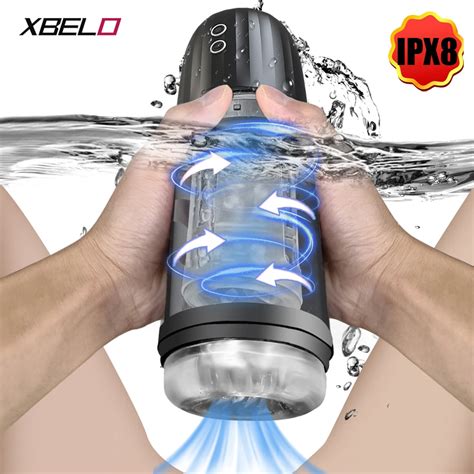 IPX Waterproof Male Masturbation Toys Automatic Rotation Sucking Machine Glans Trainer