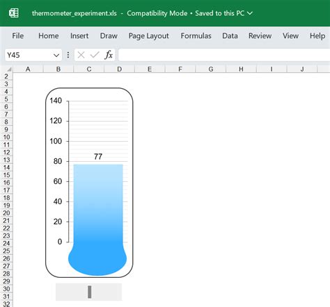 Thermometer Tool For Excel Experiment Techronology