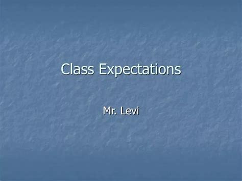 Ppt Class Expectations Powerpoint Presentation Free Download Id