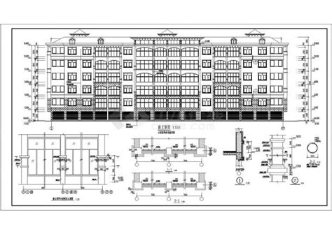 某地区5层砖结构住宅楼建筑施工图土木在线