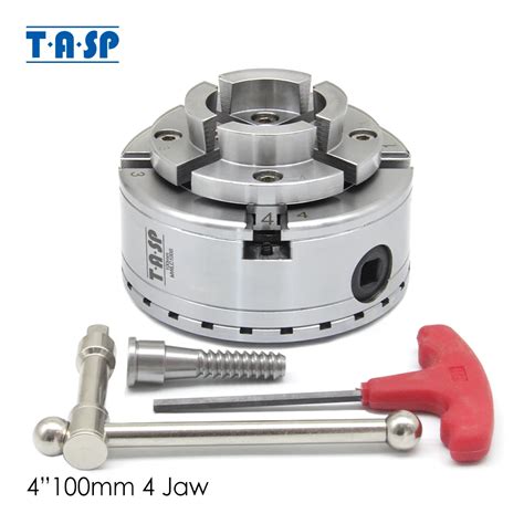 Tasp 목재 선반 스크롤 척 4 턱 셀프 센터링 스핀들 스레드 M33 1 인치 M18 목공 도구 4 인치 100mm 275 인치 70mm