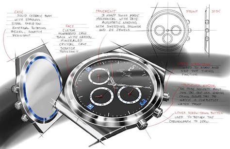 Choe Design Watch Rendering On Sketchbook Pro