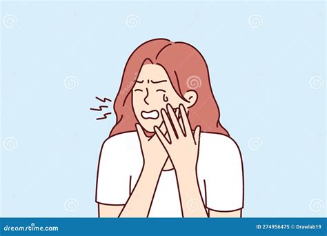 Old Fat Man With Toothache In Dentist Clinic Cartoon Vector