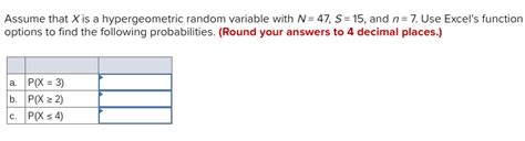 Solved Assume That X Is A Hypergeometric Random Variable Chegg