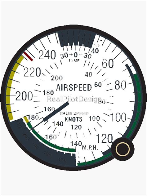 Airplane Airspeed Indicator Flight Instruments Sticker Sticker For Sale By Realpilotdesign