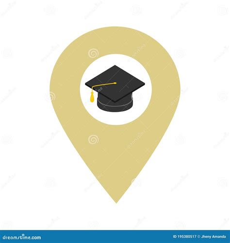 Graduation Location Map Pin Pointer Icon Element Of Map Point For
