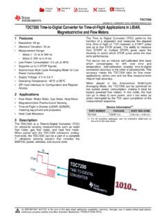 TDC7200 Time To Digital Converter For Time Of Flight Tdc7200 Time To Digital Converter For
