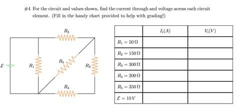 solved for the circuit and values shown find the current