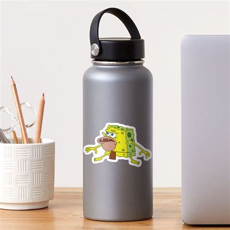 Spongebob Cave Man Meme Sticker For Sale By Notyourhabibti Redbubble