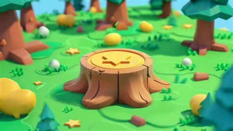 Cartoon Map Ui Interface To Select Game Level On Map Isometric Forest