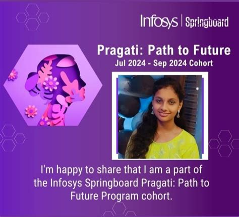 jyothi sravanthi somu on linkedin infosysspringboard pragati