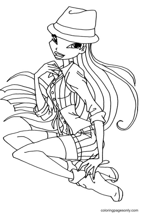 Winx Club Musa Para Colorear y Pintar Imágenes Para Dibujar Gratis